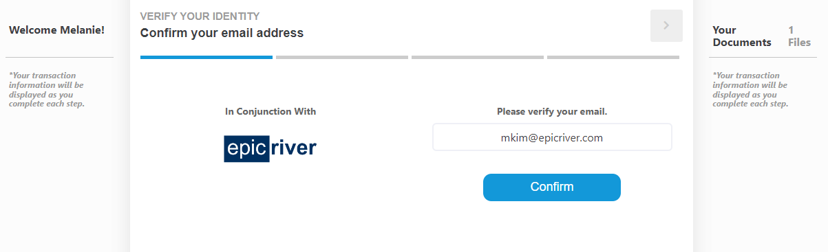 Customer Verification Process: Email