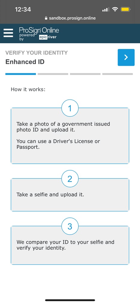 Customer Verification Process: ID & Selfie
