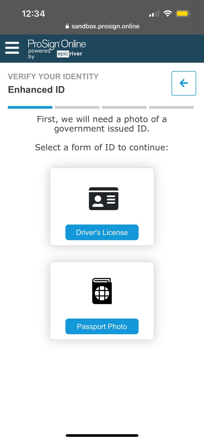 Customer Verification Process: ID & Selfie