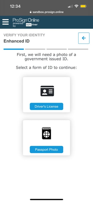 Customer Verification Process: ID & Selfie