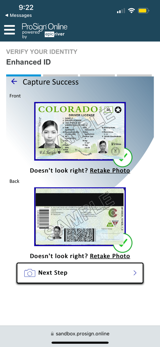 Customer Verification Process: ID & Selfie