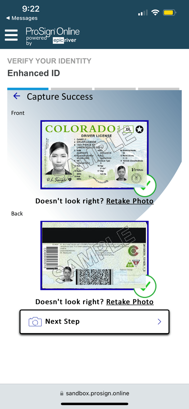 Customer Verification Process: ID & Selfie