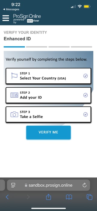 Customer Verification Process: ID & Selfie