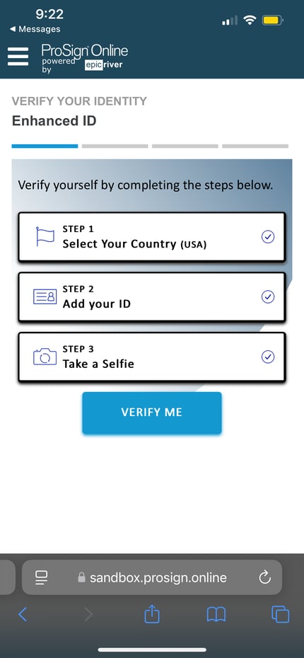 Customer Verification Process: ID & Selfie